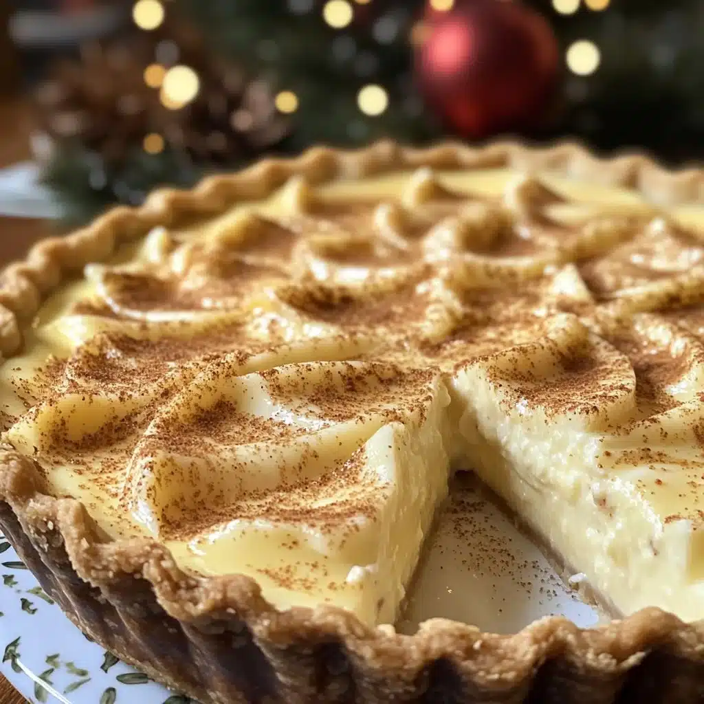 Christmas Eve Cinnamon-Vanilla Custard Pie – Creamy Holiday Dessert Magic